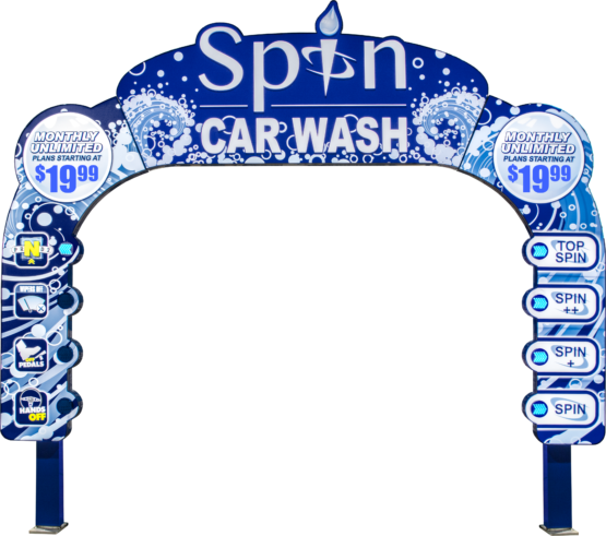Eclipse Entrance Arch - Fully Illuminated - TSS Car Wash Equipment