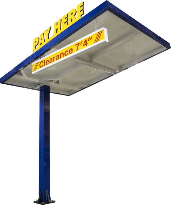 STRAIGHT CANOPY - SINGLE POST - TSS Car Wash Equipment
