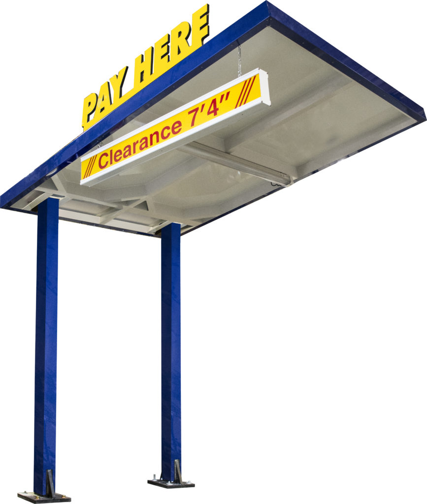 STRAIGHT CANOPY - DUAL POST - TSS Car Wash Equipment