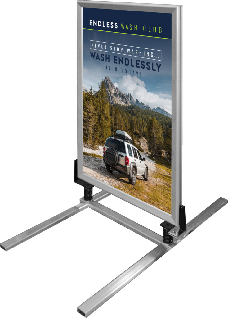 28" X 44" DOUBLE SIDED PORTABLE CURB WINDSIGN (INSERT NOT INCLUDED ...