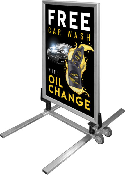 28" X 44" DOUBLE SIDED PORTABLE CURB WINDSIGN (INSERT NOT INCLUDED)